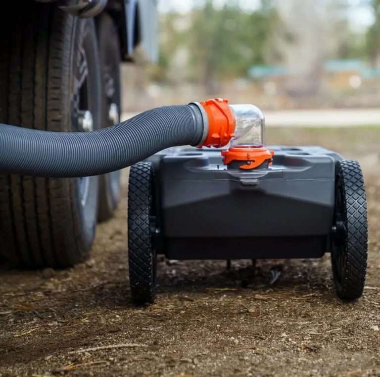 The best way to empty your portable RV waste tank